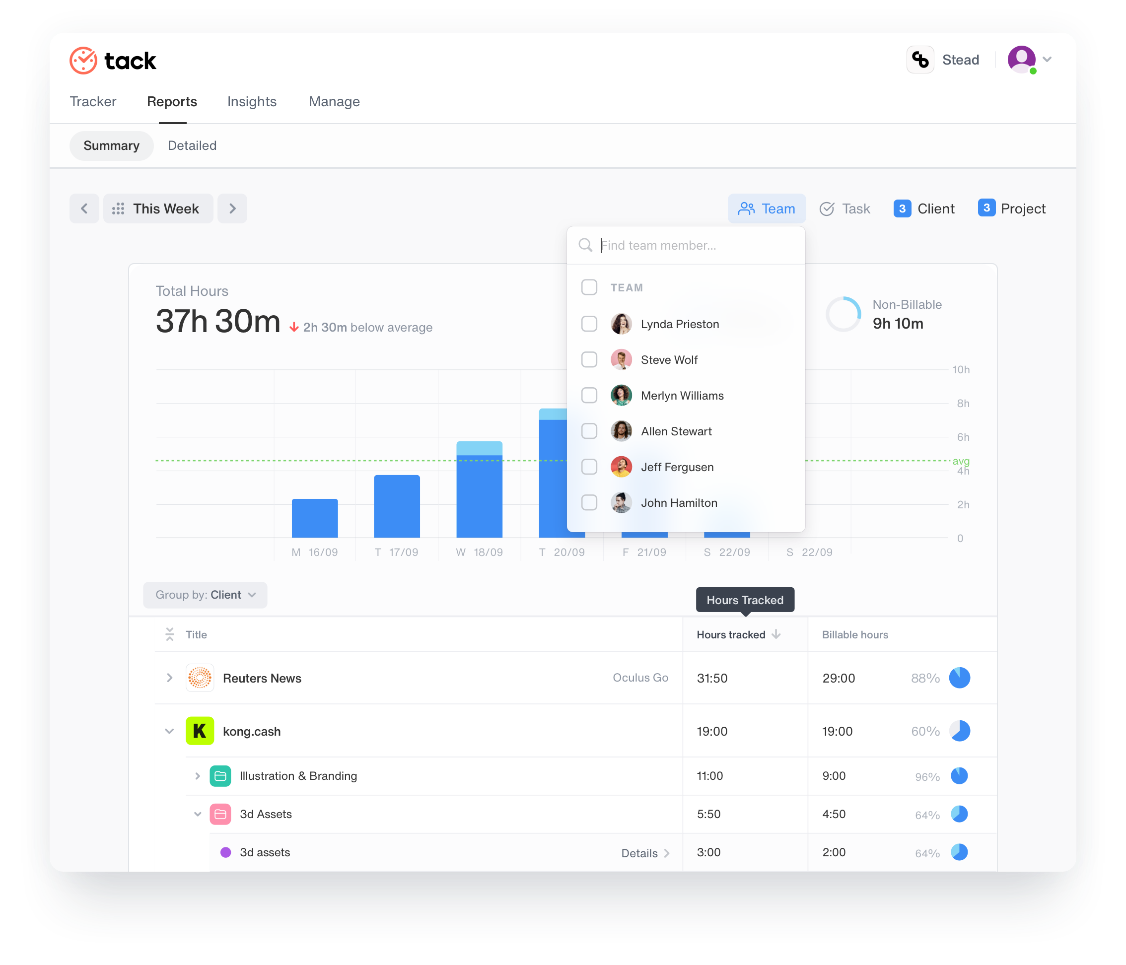 Tack - Free time tracking app