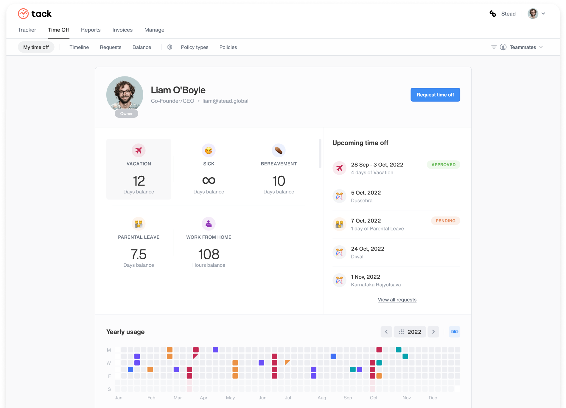 Tack - Free time tracking app